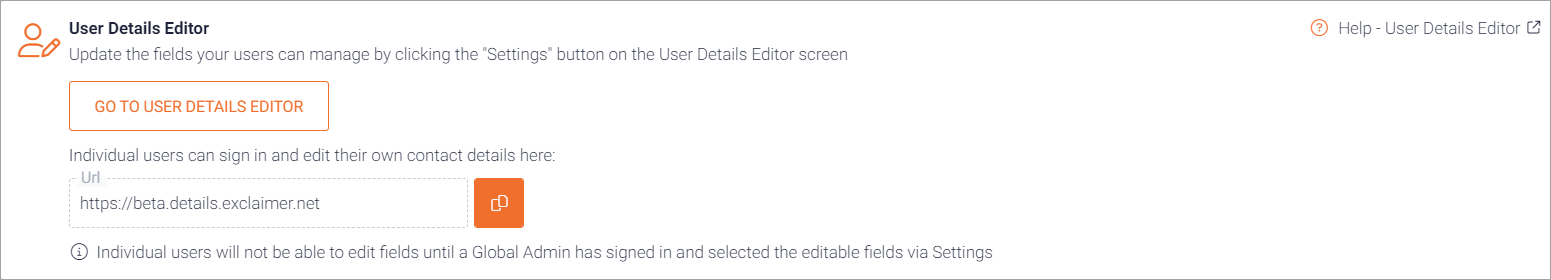 User Details Editor – Exclaimer Knowledge Base